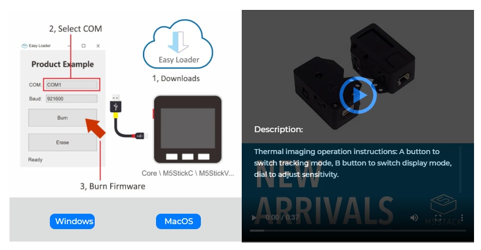 M5StickT ESP32 Thermal Camera Development Kit - M5Stack | Mouser